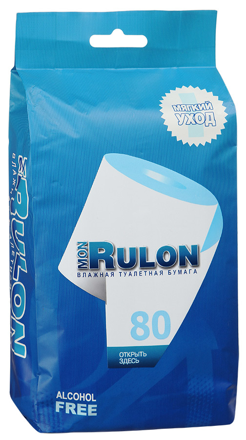 Туалетная бумага Mon Rulon влажная 80шт